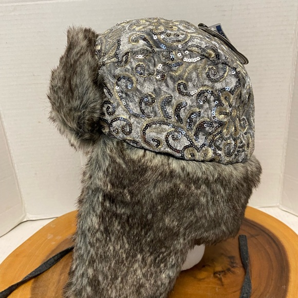 Scala | Accessories | Scala Fur Sequined Trooper Hat Nwt | Poshmark